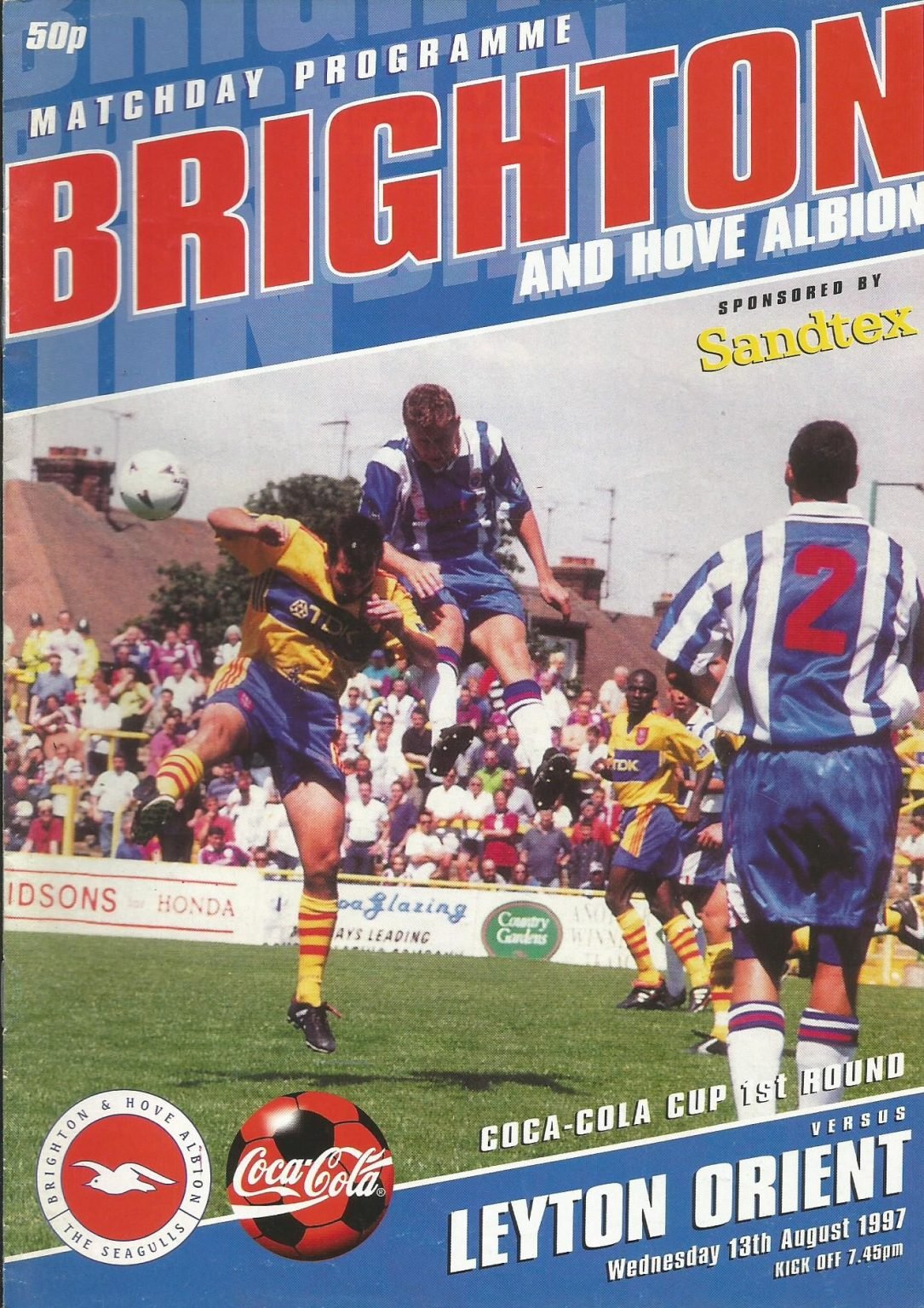 1997/98 Brighton & Hove Albion v Leyton Orient Coca Cola Cup 1st Round ...