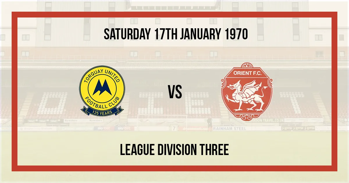 1969/70 Torquay United v Orient League Division Three