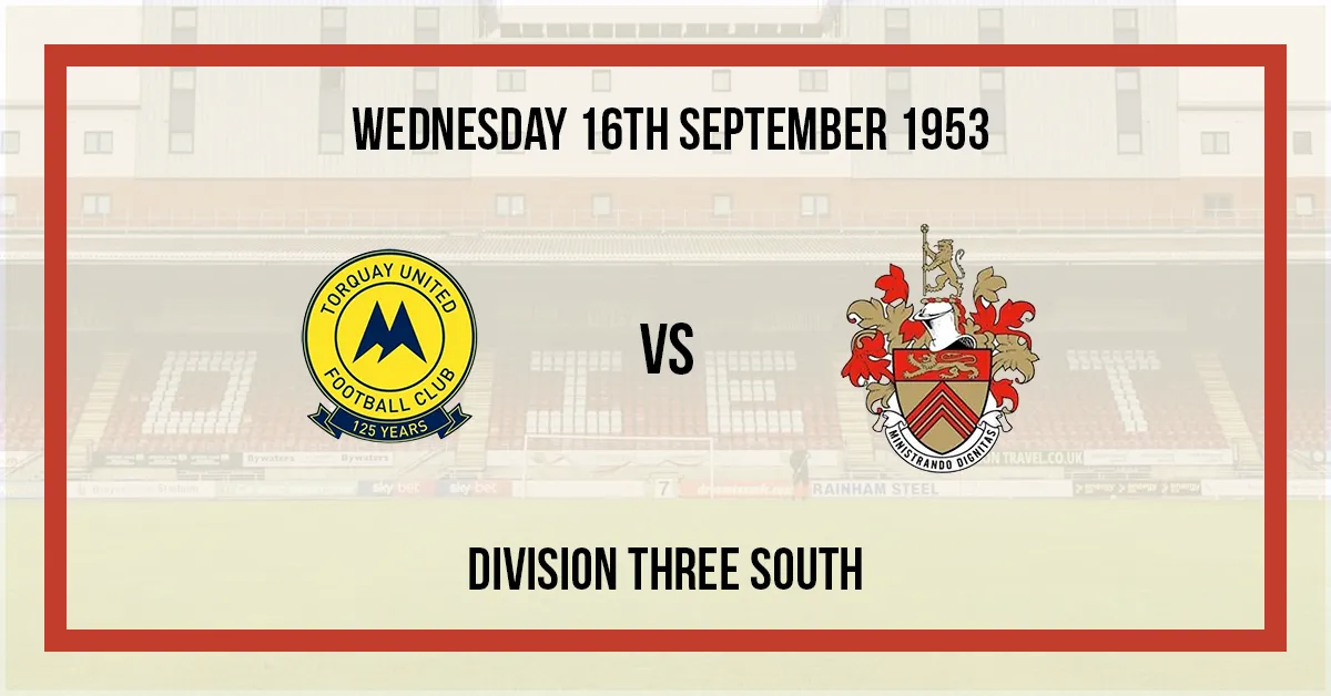 1953/54 Torquay United v Leyton Orient Division Three South